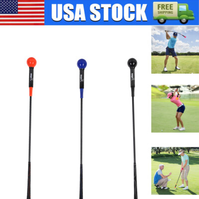 40/48'' Golf Swing Trainer Whip Practice Tempo Strength Training Whip ...