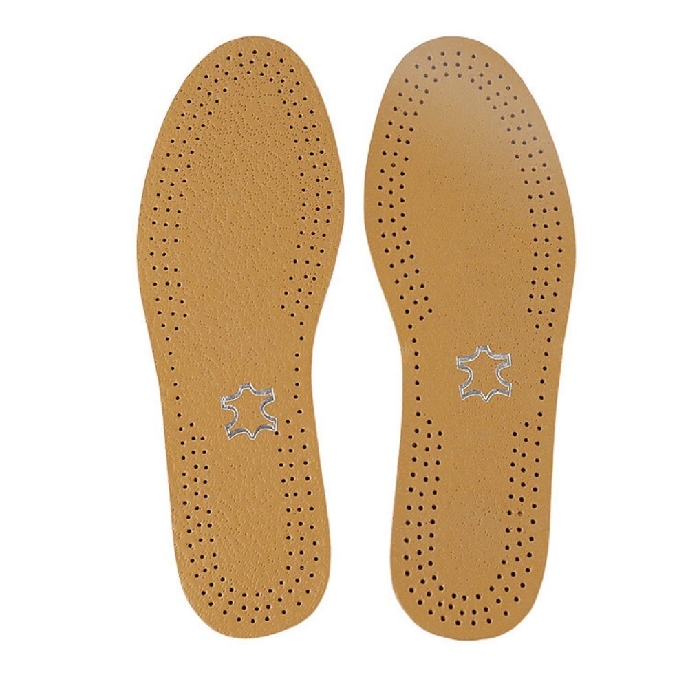 For Shoes Leather Insoles Men Women Insert Insole Cowhide Shoe Pads ...