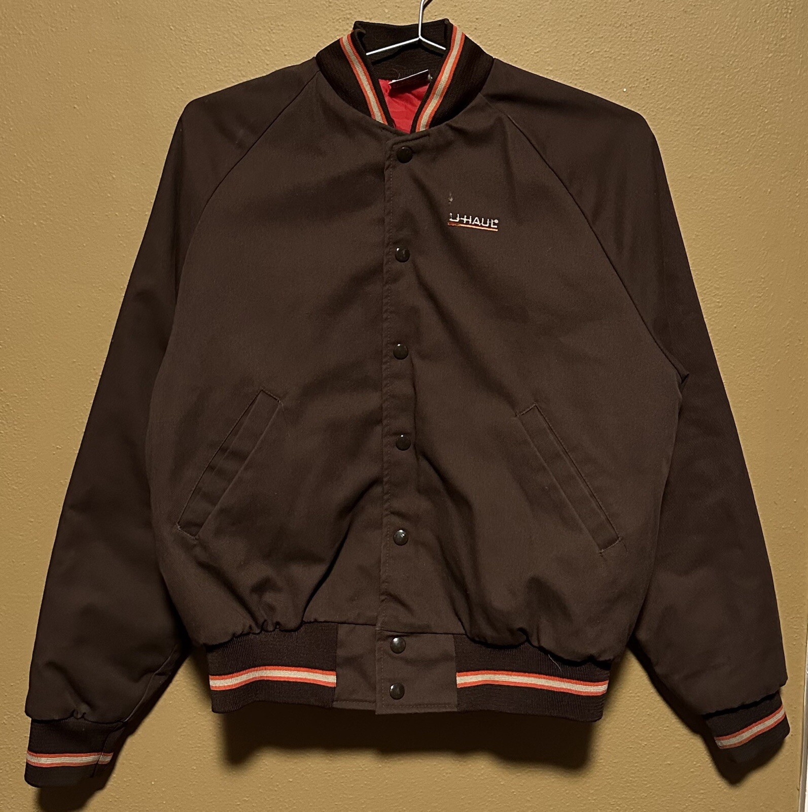 Vintage U-Haul Uniform Work Jacket Snap Button Quilt … - Gem
