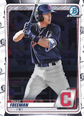 2020 Bowman Chrome Prospects #BCP40 Tyler Freeman RC Cleveland Indians ...