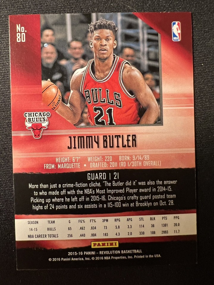 2015-16 Panini Revolution Jimmy Butler #80 | eBay