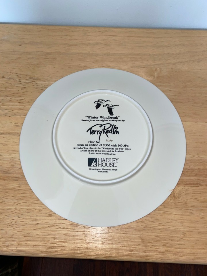 Hadley House WINTER WINDBREAK Art from Terry Redlin 1990 Collector's ...