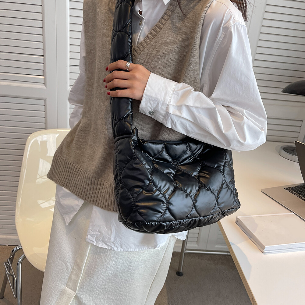 Cotton Padded Crossbody Bags Casual Down Handbags Women for Party ...
