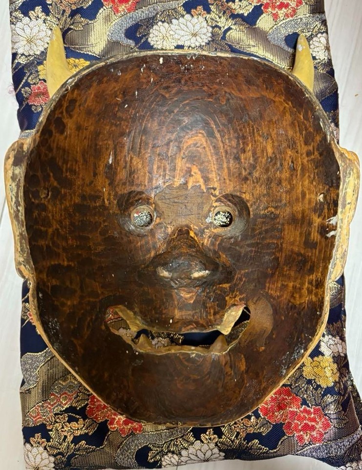 Japanese Traditional Noh Mask Omen Kabuki 79-C5 | eBay
