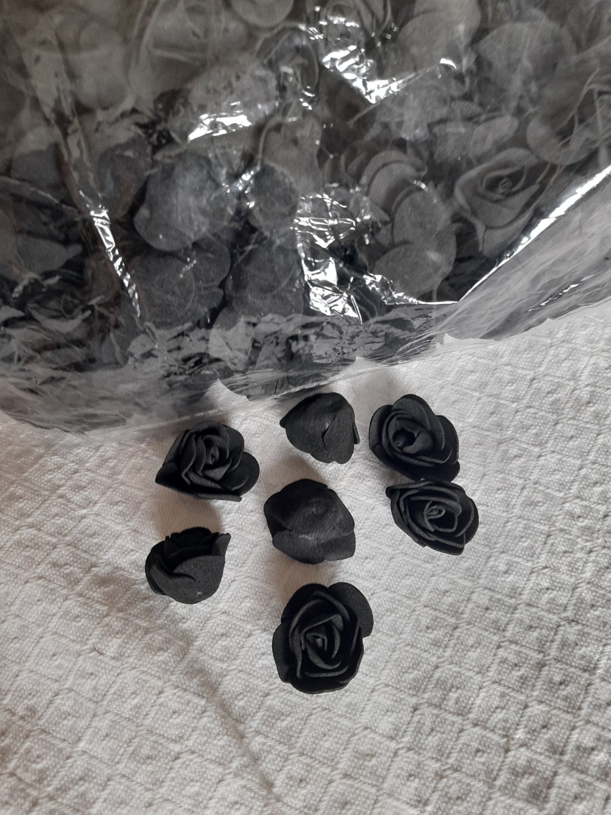 250 Black mini foam roses small head flowers | eBay UK