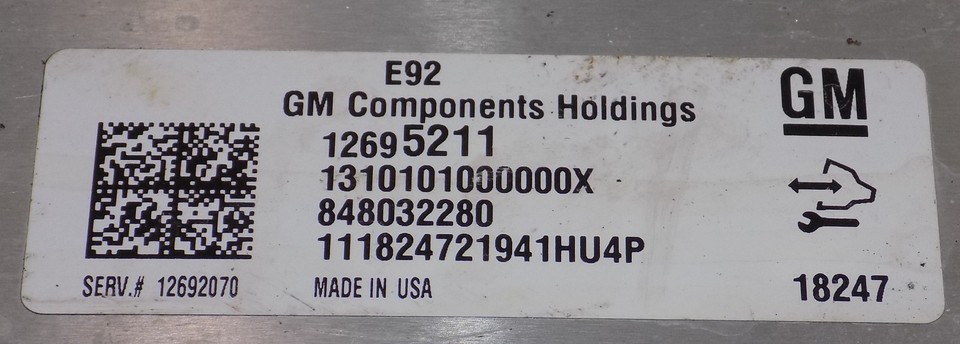 2019 Chevy Silverado 1500 5.3L 4x2 ECU ECM Computer Control Module ...
