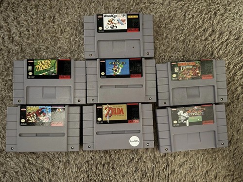 Super Nintendo SNES Game Cartridge Lot 7 Games | eBay