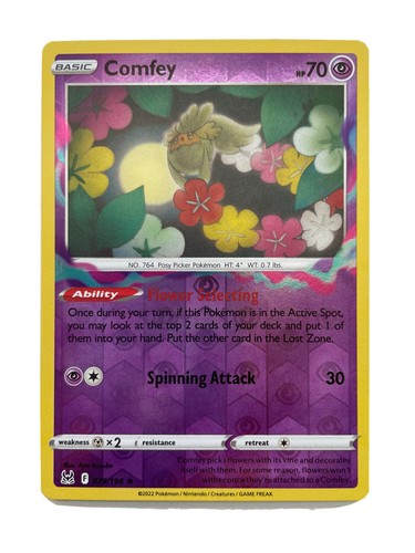Pokémon TCG Comfey SWSH11: Lost Origin, Lost Zone 079/196 Rare NM | eBay