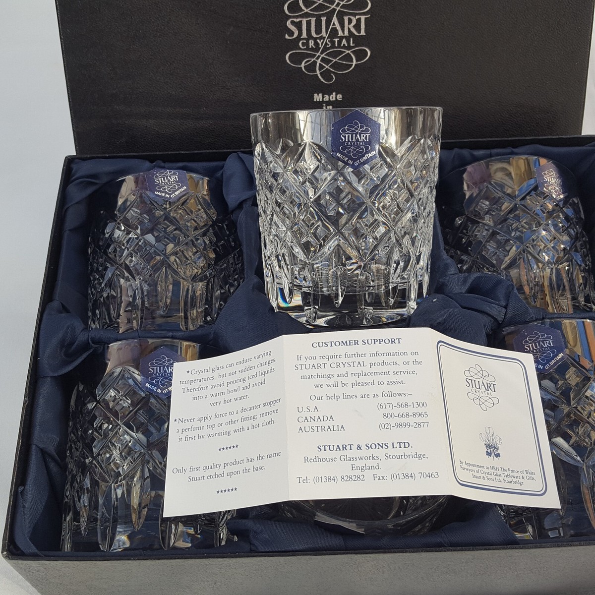 Stuart Crystal Logo 8 Tall Vintage Stuart Crystal Carlingford Beer Or