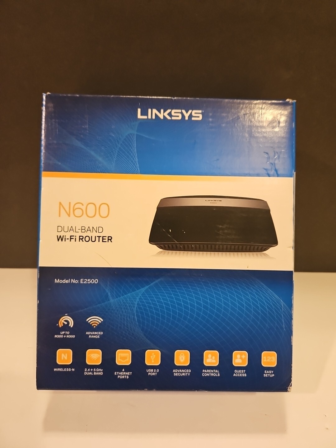 Linksys E2500-NP N600 Black Dual Band Wi-Fi Router 4 Ethernet Ports ...