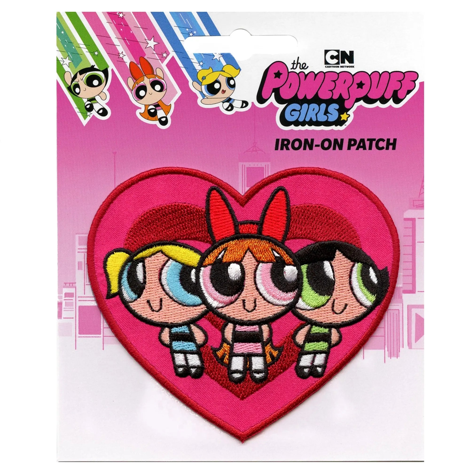 Powerpuff Girls Trio Heart Patch Cartoon Network Animation Embroidered ...