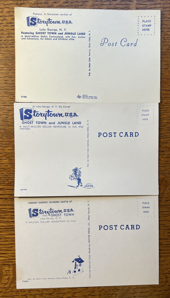 Vintage Storytown USA Lake George Postcards 3 Colorful Postcards ...