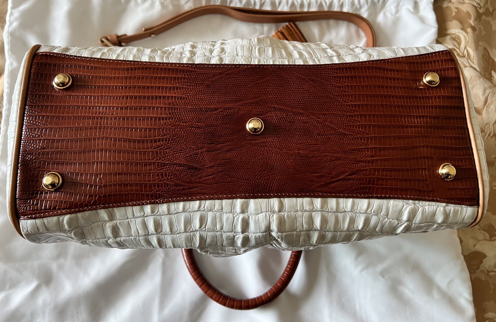 Brahmin Louise Rose Tri-Texture & Color Embossed Leat… - Gem