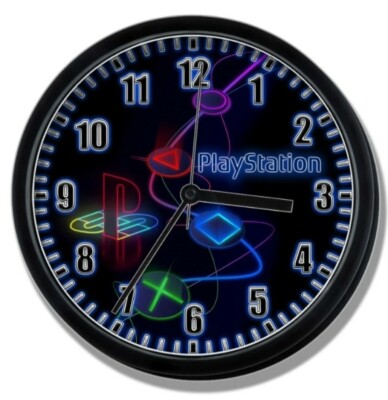 Playstation System Wall Clock gaming room decor 22cm New | eBay