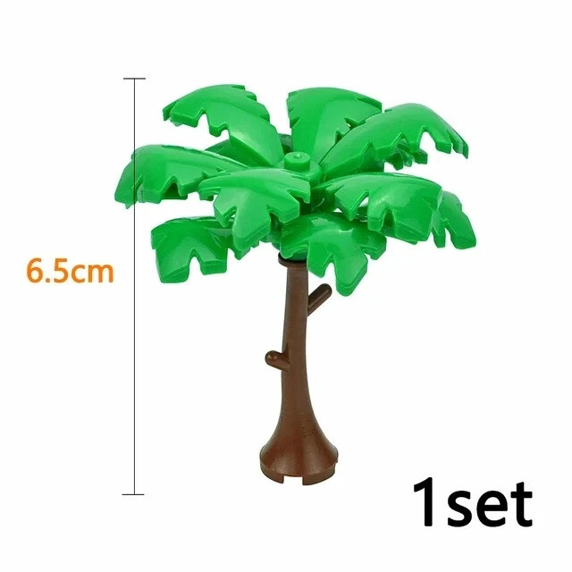 City Tree Green Bush Garden MOC Flower Grass for Lego Building Blocks ...