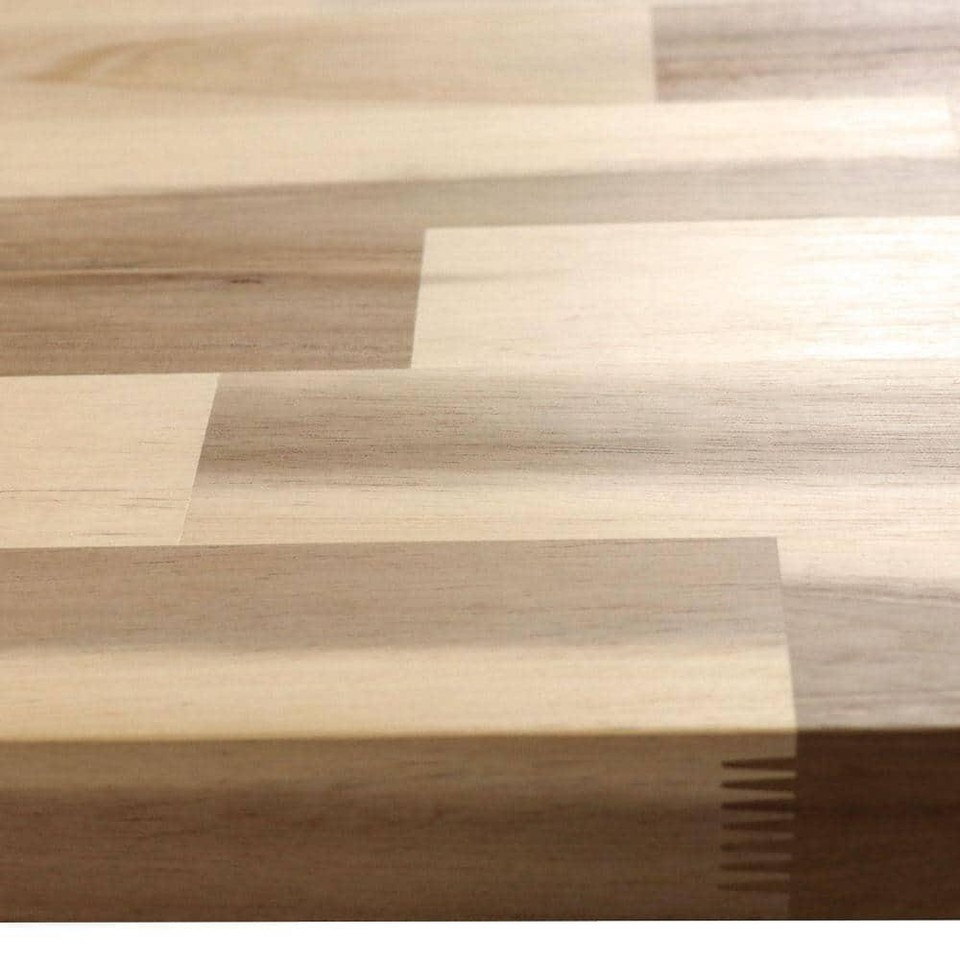 Unfinished Acacia Solid Wood Butcher Block Countertop Eased Edge | eBay