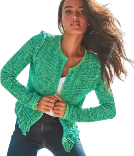 NWT LILLY PULITZER Womens XL Simora Cardigan Evergreen Exotic Tweed ...