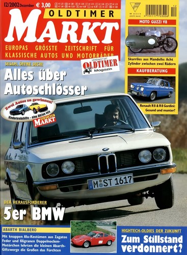 Oldtimer Markt 2002 12/02 BMW 5er E12 Kadett Renault R8 Triumph 3T ...