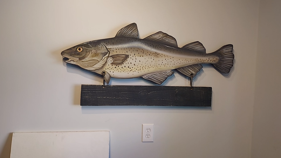 unique fish sign cod wooden rustic bait & tackle personalize it . free ...