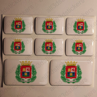 Sticker Las Palmas Spain Resin Domed Stickers Flag 3D Vinyl Adhesive ...