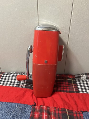 VINTAGE Rival Ice-O-Mat Hand Crank wall mount Ice Crusher Red | eBay