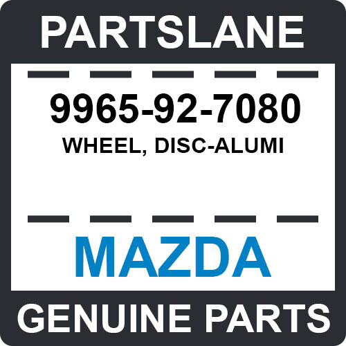 Genuine Mazda 18 Alloy Wheel OE D 9965927080 / 9965-92-7080 OEM for ...