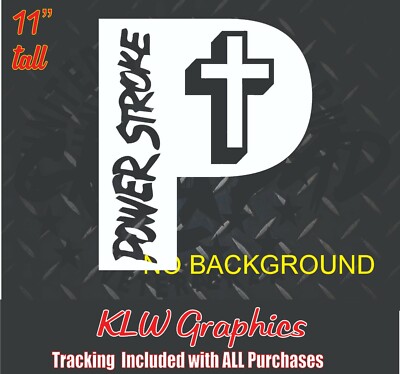 Powerstroke Cross P Vinyl Decal Sticker Turbo Diesel Truck 6.7L God ...