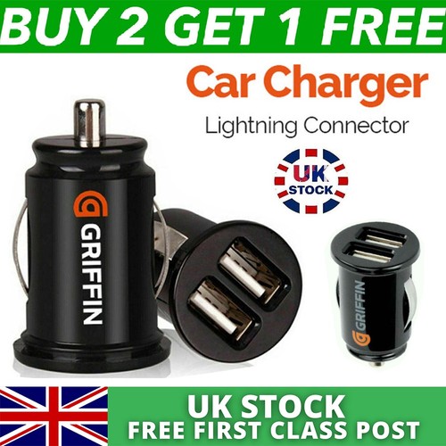 OFFICIAL GRIFFIN USB In Car DUAL Charger Cigarette Lighter Adapter All ...