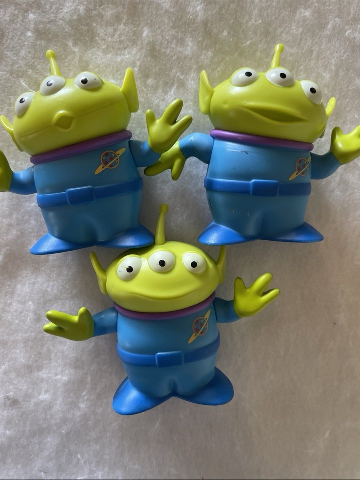 Disney Toy Story 4 LOT - 3 Space Aliens, Buzz, Woody, Slinky, Sporky ...