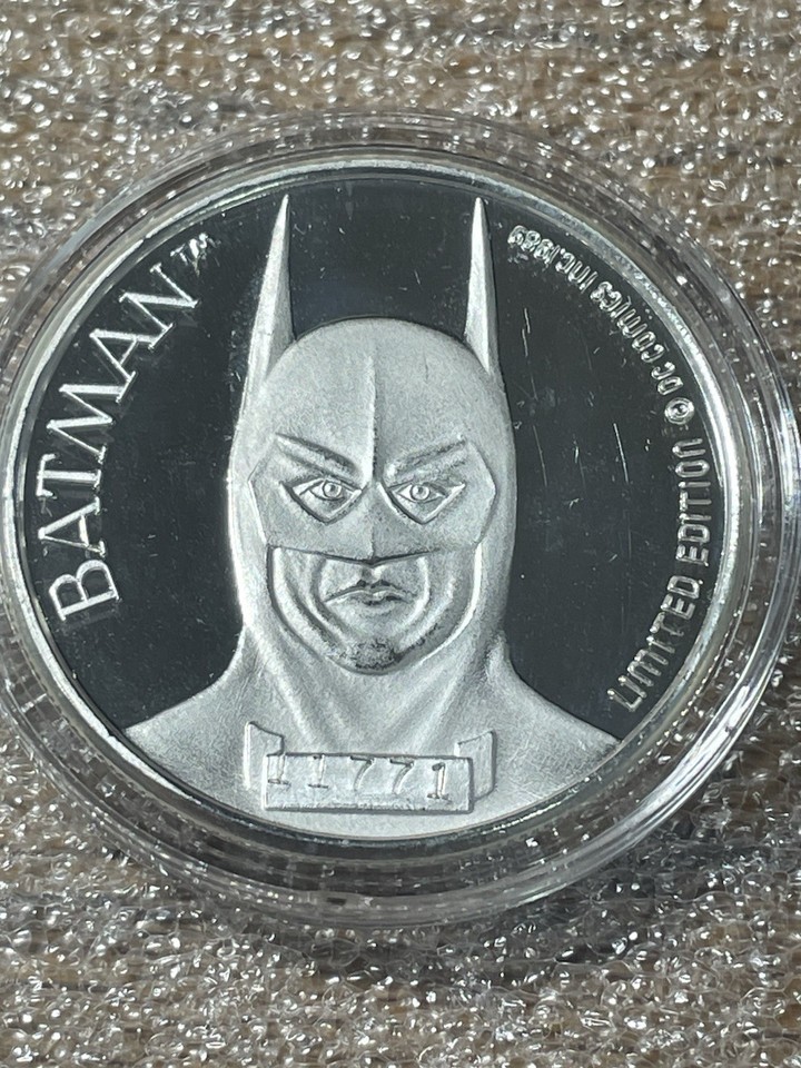 1989 Batman 50th Anniversary - Batman- 1 Troy oz .999 Fine Silver In ...