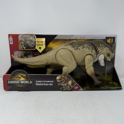 Mattel Jurassic World Rebirth Distortus Rex Rumble N Rampage, 22 Inch ...