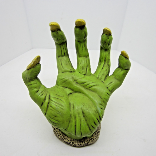 Antique Ceramic Green Witch Disembodied Hand Ceramic Decor 1983 Spooky ...