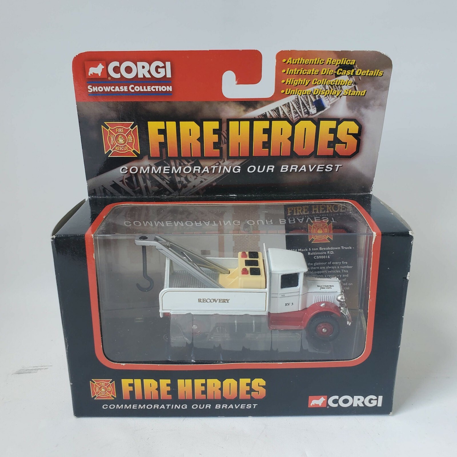 Corgi Fire Heroes Mack Breakdown Truck Baltimore Fire Dept CS90016 | eBay