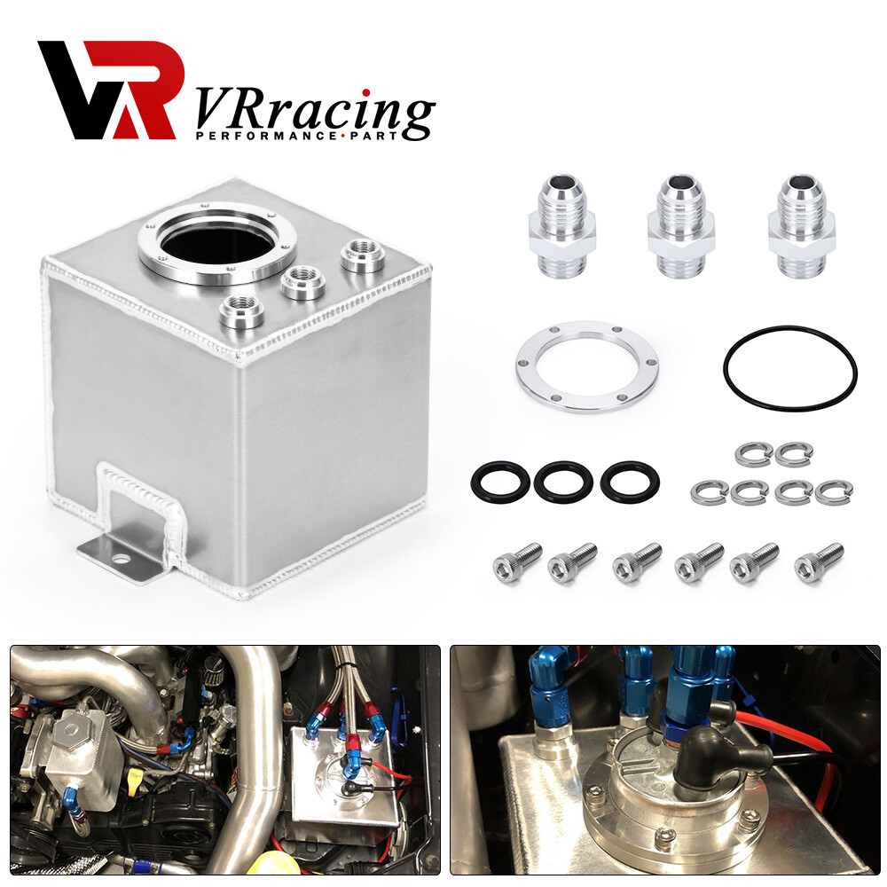 2L Aluminum High Flow Swirl Fuel Surge Pot Tank AN6 For 044 External ...