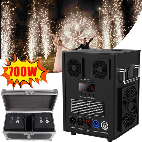 700W Cold Spark Machine Stage Effect Sparklers With Remote Flight Case ...