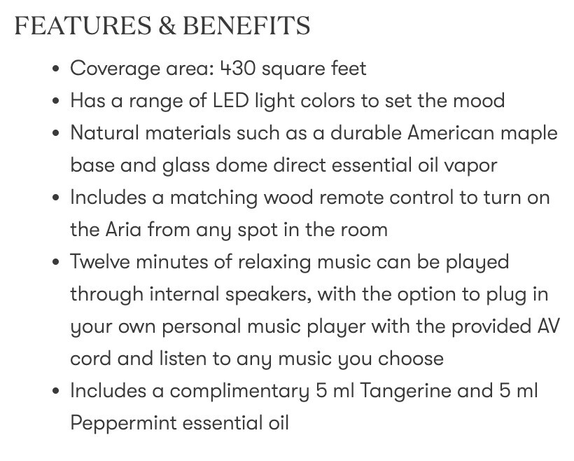 Young Living ARIA Ultrasonic Diffuser for Essential Oils NEW IN BOX | eBay