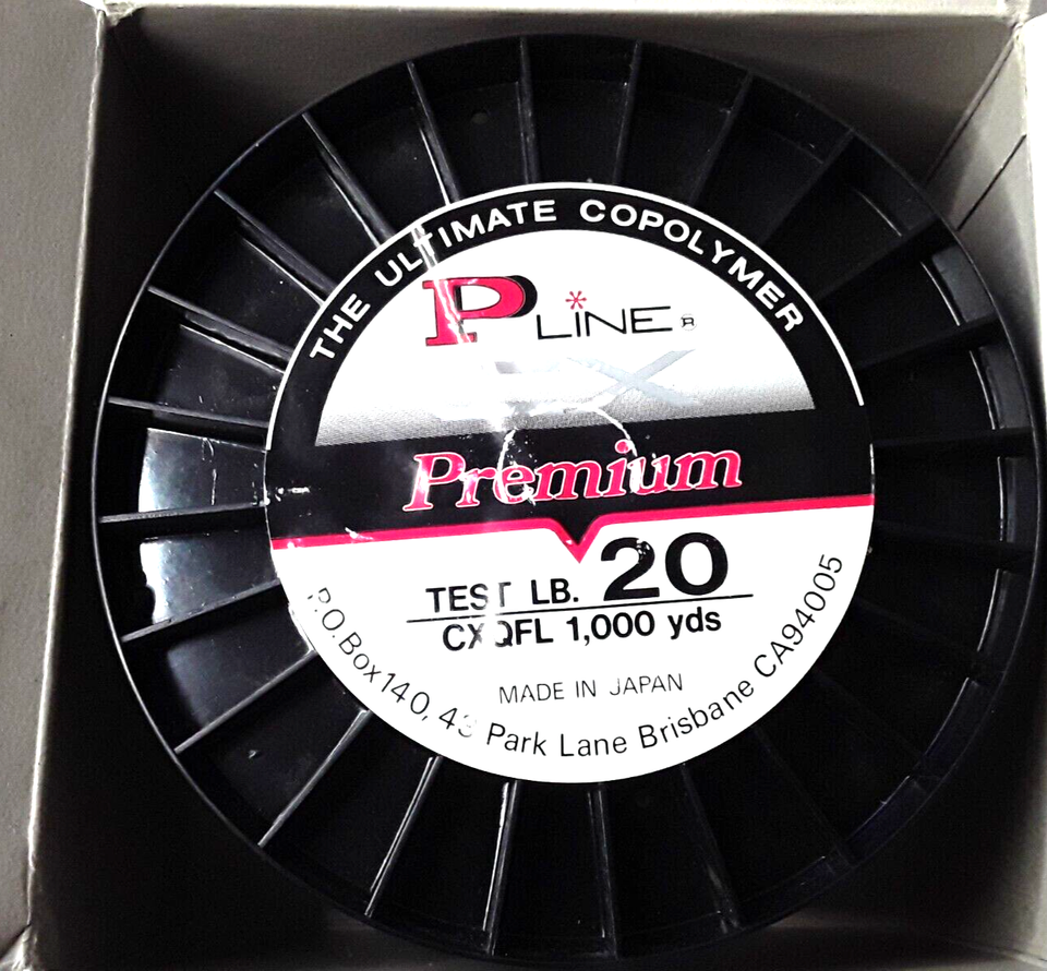 NEW P-Line Cx Premium Clear Fluorescent Fishing Line 1000 Yards 20 Lb ...