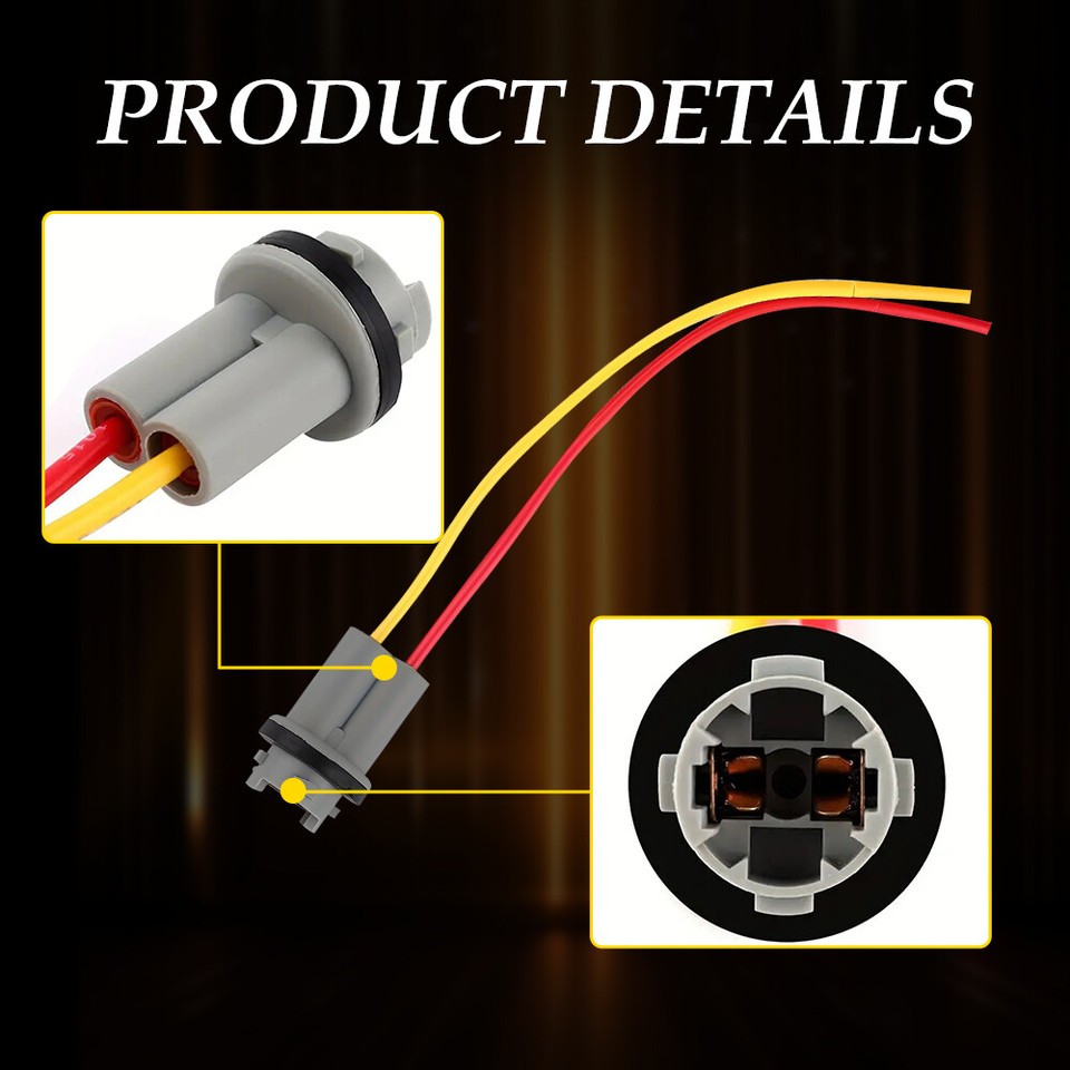 Universal Pigtail Female Wire Socket 194 T10 168 Wedge Side Marker ...