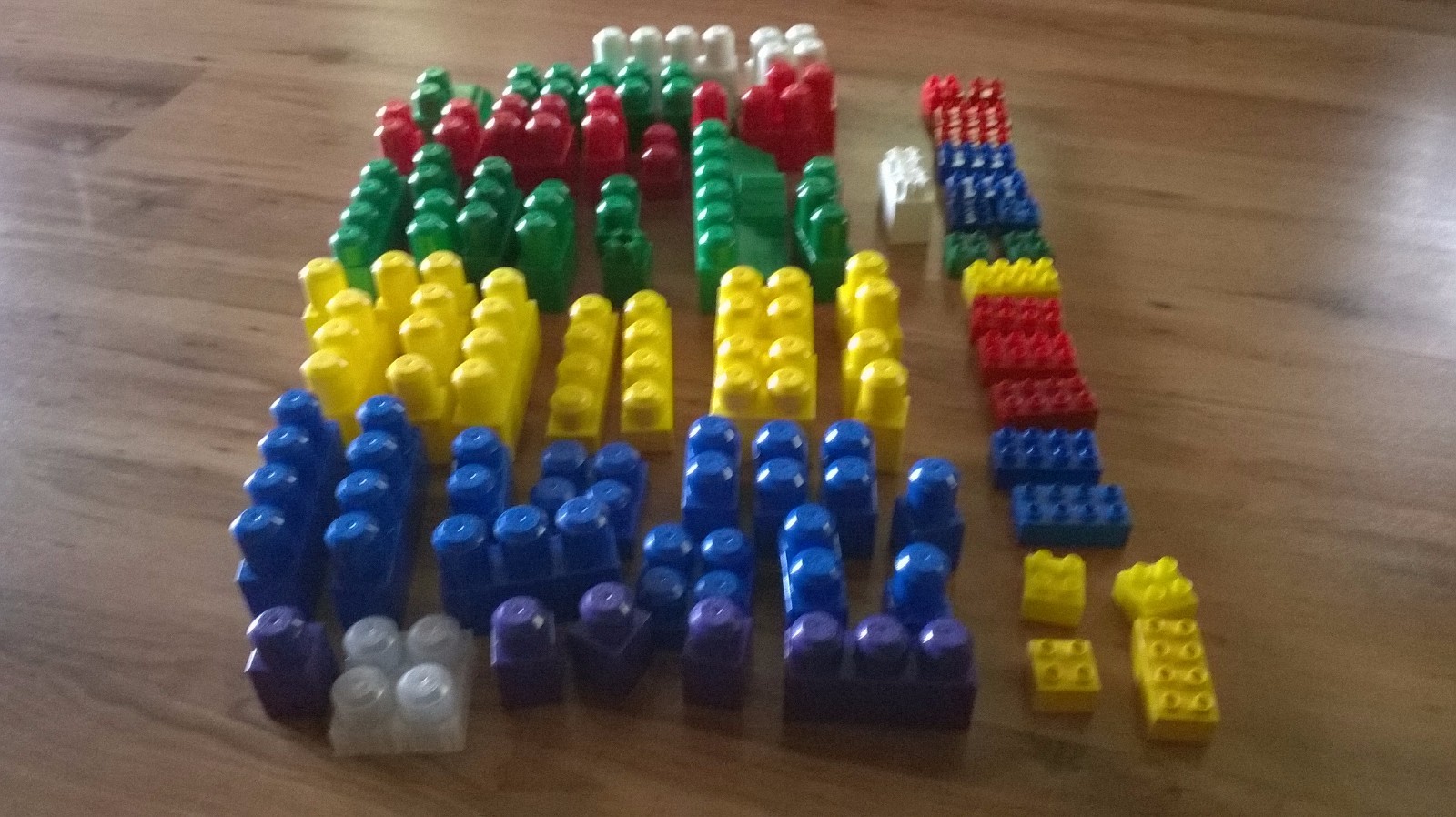 Lot of 72 Mega Bloks-50 larger and 22 smaller Mega Bloks compatible ...