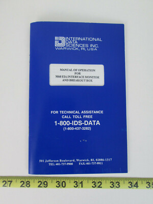 IDS Manual Of Operation Book for M60 EIA Interface Monitor & Breakout ...
