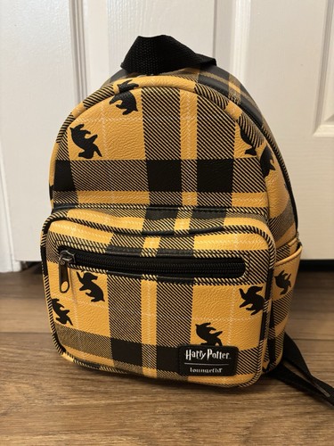 Loungefly Harry Potter Hufflepuff House Yellow Plaid Mini Backpack Rare ...