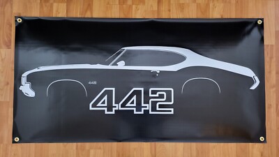 Big Vinyl Banner Oldsmobile 442 sign poster racing 4'x2' | eBay
