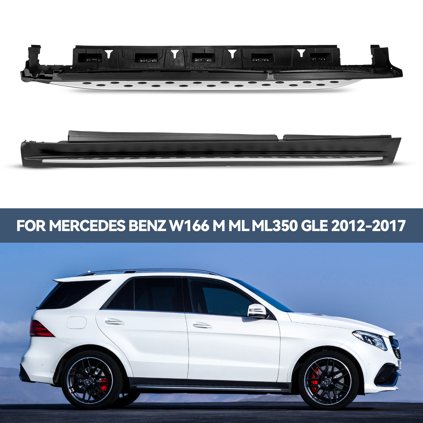 Running Boards Side Steps For Mercedes Benz GLE W166 ML350 2012-2018 ...