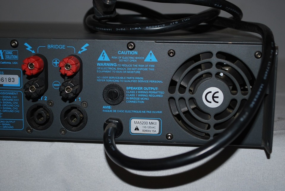 Sonic Solutions LAX MA5200 Power Amplifier Amp 500 Watts Used | eBay