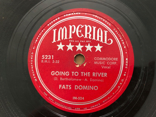 IMPERIAL Record 78 rpm 5231 FATS DOMINO Going to River / Mardi Gras New ...