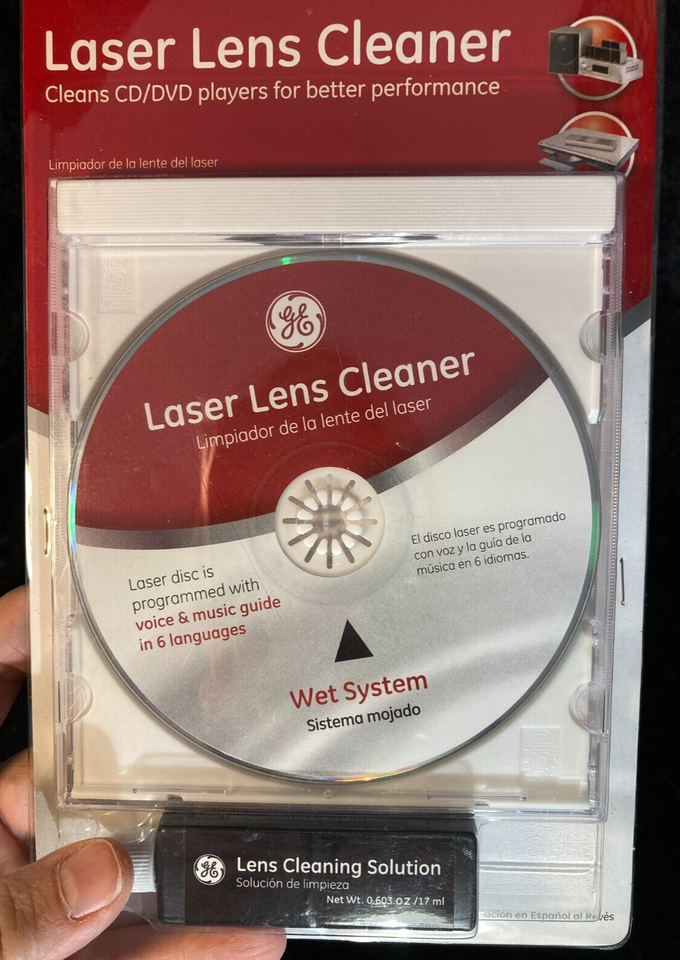 GE Laser Lens Cleaner for CD DVD Blu Ray Xbox PlayStation 72598 ...