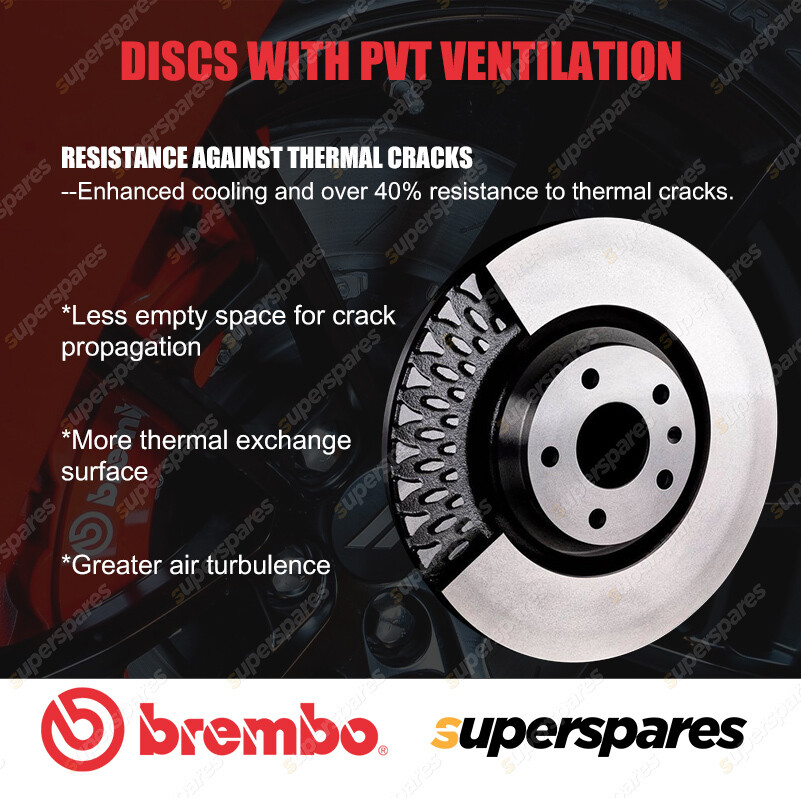 2x Rear Brembo UV Disc Brake Rotors for Mercedes Benz CLK C209 A209 SLK ...