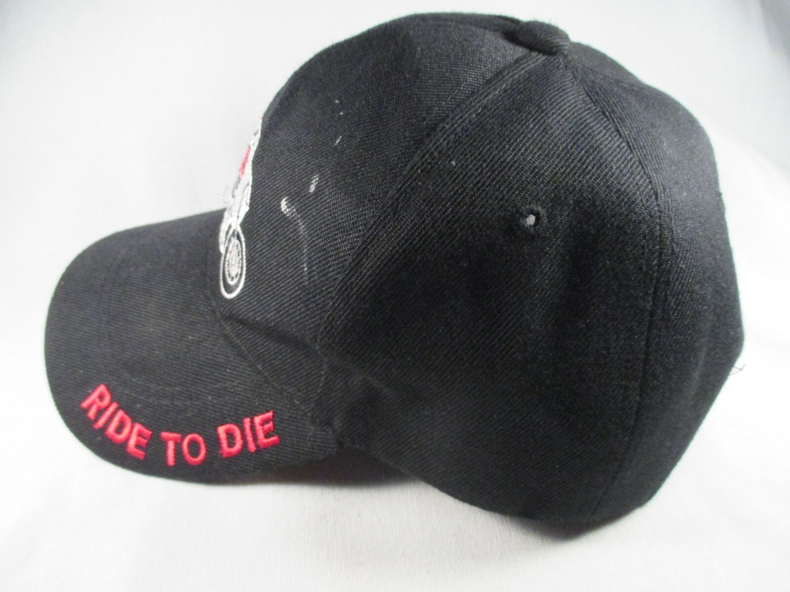 RIDE TO DIE Motorcycle Death Grim Reaper Black Adjustable Baseball Cap ...