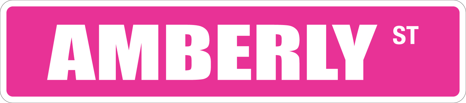 *Aluminum* Amberly 4" x 18" Metal Novelty Street Sign SS 271 | eBay