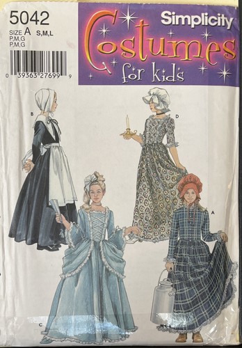 SIMPLICITY #5042 - GIRLS PILGRIM-PRAIRIE-FRONTIER COSTUME PATTERN SM-LG ...